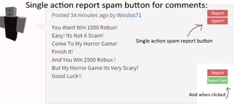 Report Spam Button For Comments Website Features Developer Forum Roblox