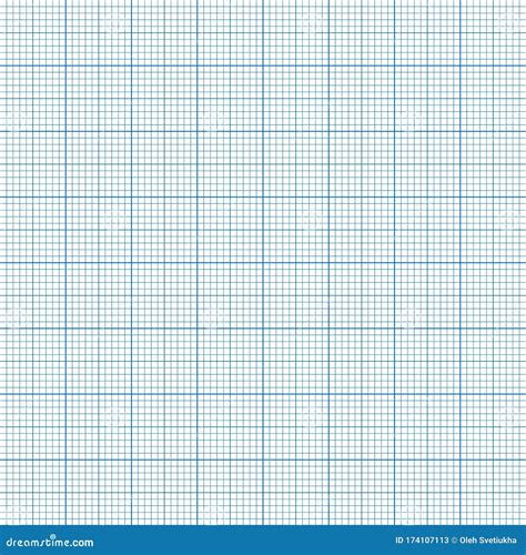 Millimeter Grid Square Graph Paper Background Seamless Pattern Stock Vector Illustration Of
