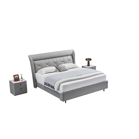 hokku designs kazimer leather wingback bed wayfair