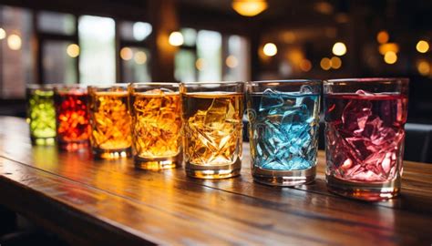 Nightclub Bar Counter With Illuminated Drinks Celebration And Social Event Generated By Ai