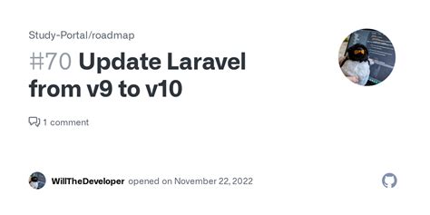 Update Laravel From V9 To V10 · Issue 70 · Study Portalroadmap · Github
