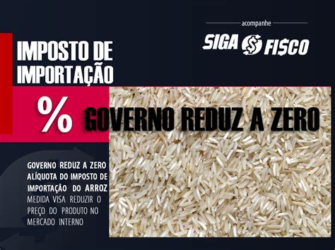 Camex Zera Alíquota De Imposto De Importação De Arroz Siga O Fisco