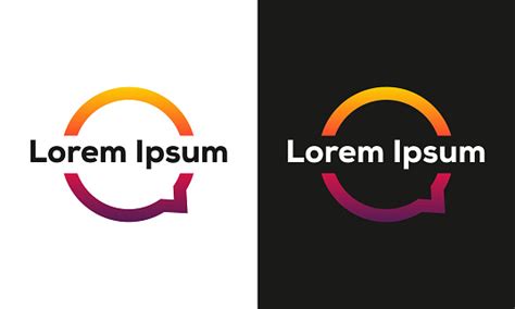 로고 템플릿 모던 그라데이션 컨설팅 에이전시 로고 템플릿 디자인 상담 Brand Name Online Messaging Platform에 대한 스톡 벡터 아트 및 기타