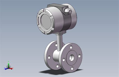 涡轮流量计nz Tms Dn25法兰solidworks 2017模型图纸下载 懒石网