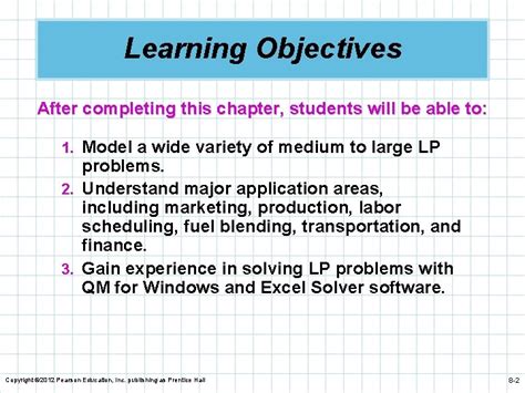 Chapter 8 Linear Programming Applications To Accompany Quantitative