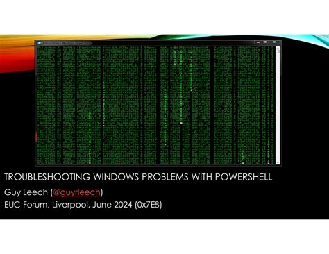 Troubleshooting Windows Problems Using Powershell Speaker Deck