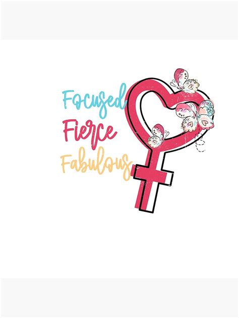 Focused Fierce Fabulous Girl Power Poster By Andieartco Redbubble