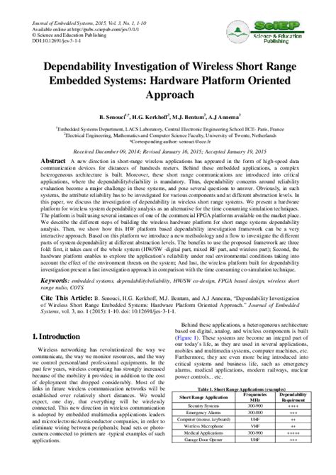 pdf dependability investigation of wireless short range embedded