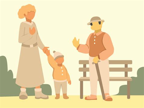 벤치에 앉은 어린 소년 옆에 서 있는 남자와 여자 벡터 Unsplash의 무료 사람 이미지