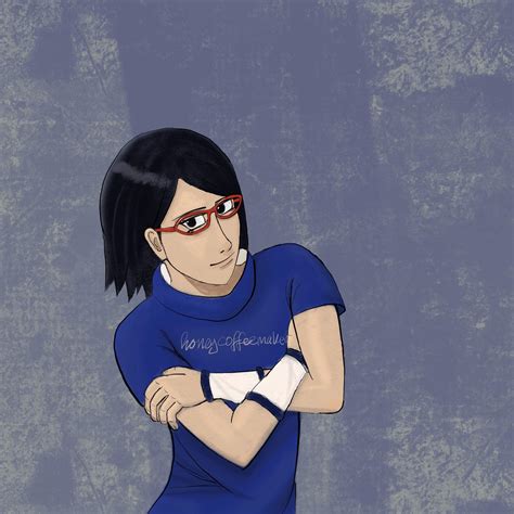 Sarada Wearing Sasukes Outfit From Part One Boruto Amino