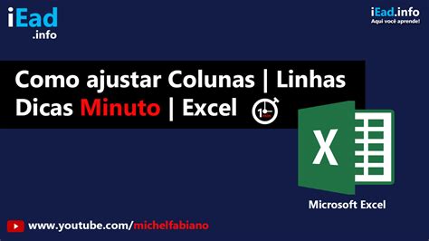 Como Ajustar Colunas E Linhas No Excel Dica De Excel 01