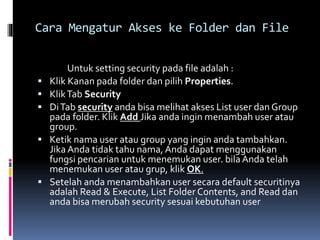 File And Folder Security PPT