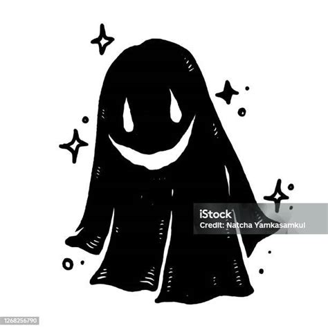 유령 할로윈 벡터 유령 악마 악마 만화 일러스트 낙서 할로윈 축하 핸드드로우 흑백 포스터 소셜 네트워크 배너 카드 10월에 대한