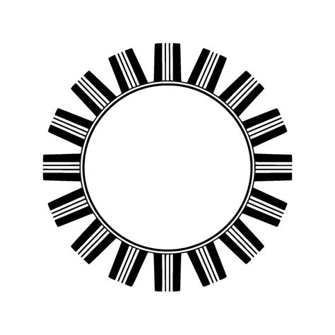 Circular Rhythm Minimalist Black White Keyboard Motif 67882332 Vector