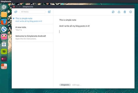 Как установить Simplenote на Ubuntu 1604 Ubuntu 1704 Linux