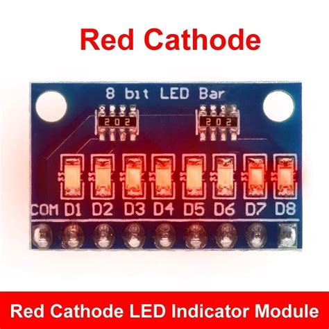 33v 5v 8 Bit Blue Red Common Anode Cathode Led Indicator Module Diy Kit For Arduino Nano