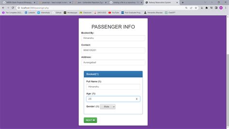 Github Bharukahimanshu Railway Reservation System