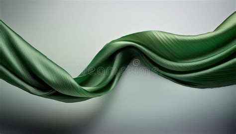 Elegant Green Cucumber Ribbon Flowing Gracefully Across A Soft Backdrop In Natural Light Stock