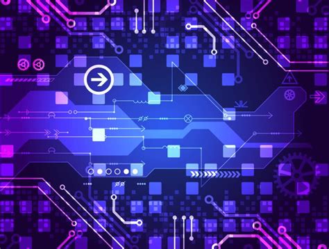 Abstract Technology Concept Circuit Board High Vector Image