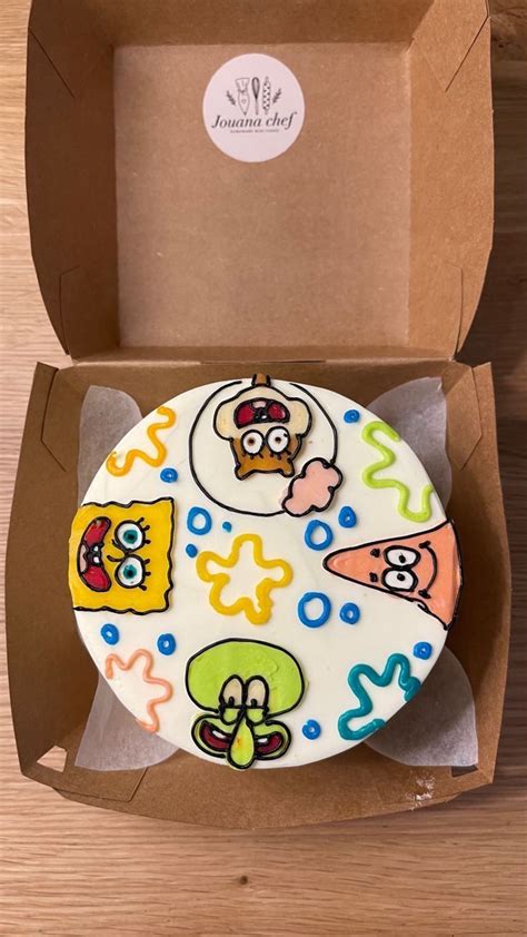 Spongebob Cake Inspo Yaratıcı Kekler Parti Pastası Disney Pastaları
