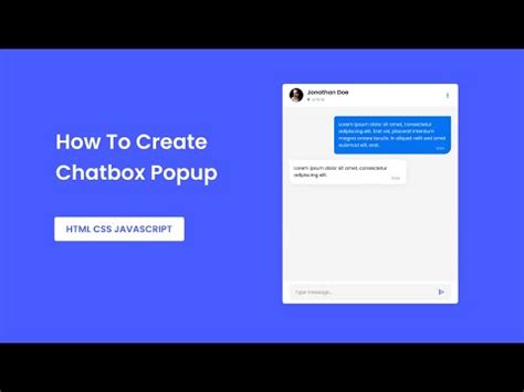 How To Create Chatbox With HTML CSS And Javascript YouTube