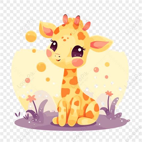 귀여운 기린 벡터상표클립 아트만화 Png 일러스트 무료 다운로드 Lovepik