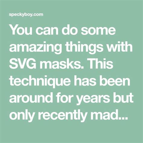 10 Amazing Examples Of Css Svg And Canvas Masks In Action Speckyboy