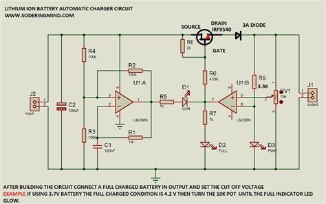 Li Ion Battery Charger Circuit Diagram
