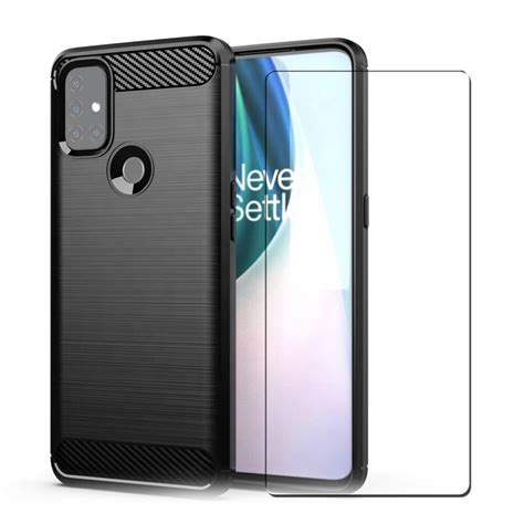 Sdtek Carbon Case For Oneplus Nord N G Phone Cover And Glass Screen Protector