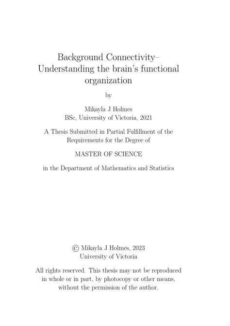 Pdf Background Connectivity Understanding The Brains Functional