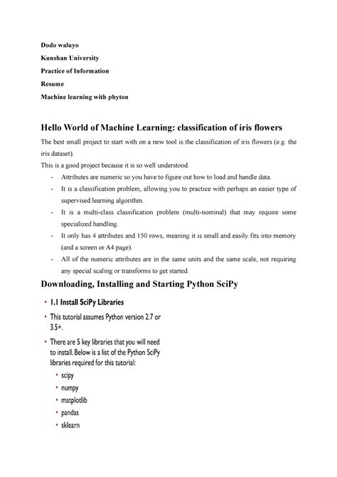 Dodo Waluyo Assignment Poi Machine Learning With Phyton Resume 2 Dodo Waluyo Kunshan