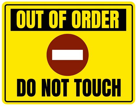 Out Of Order Signs Free PDF Printables