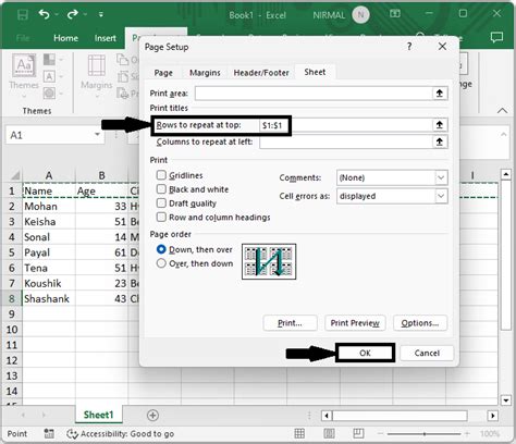 How To Repeat Header Row Print Each Page In Excel