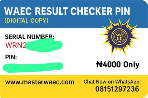 Buy Waec Result Checker Pin Scratch Card Via Whatsapp Fast And Reliable Delivery Masterwaec