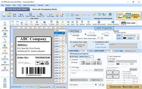 Create And Print Databar Truncated Barcode Font Generate
