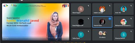 Shanza Batool On Linkedin Gdsc Info Session Presented By Syeda Manahil