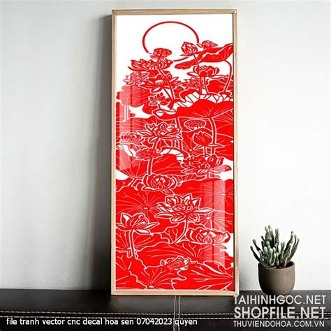 File Tranh Vector Cnc Decal Hoa Sen 07042023 Quyen