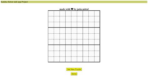 Github Jatin Mittal Sudoku Solver Webapp In This I Am Using Backtracking Concept For