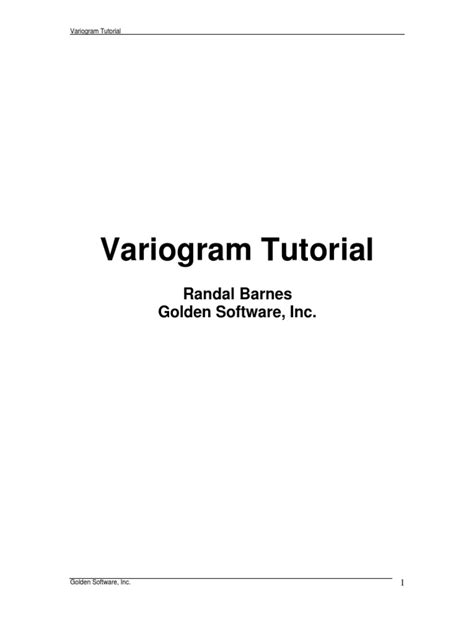 variogram tutorial pdf