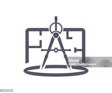 건설 프로젝트 건축가 도면 나침반 또는 분배기 엔지니어 개념 건축 기술 프로젝트 도면 도면 나침반 벡터 디자인과 삽화가 있는 건물 건축가 디자인 건축가에 대한 스톡 벡터