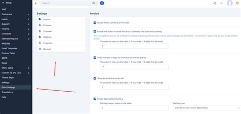 Extra Settings Module For Perfex Crm By Halilaltndg Codecanyon