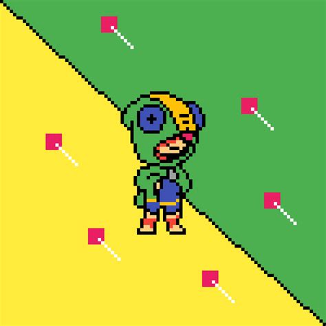 Editing Leon From Brawl Stars Free Online Pixel Art Drawing Tool Pixilart