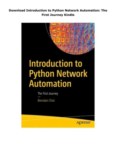 Download Introduction To Python Network Automation The First Journey Kindle