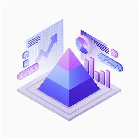 데이터 분석 관리 일러스트레이션 데이터 분석 시각화 및 예측 화이트 템플릿 프리미엄 벡터