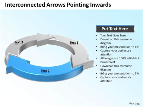 Interconnected Arrows Pointing Inwards In Circle Powerpoint Templates Images Template