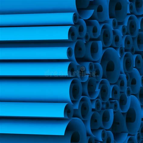 Blank Blueprint Roll Of Paper Stock Illustration Illustration Of Contractor Business