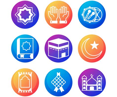 Eid Mubarak Icons Vector Art And Graphics