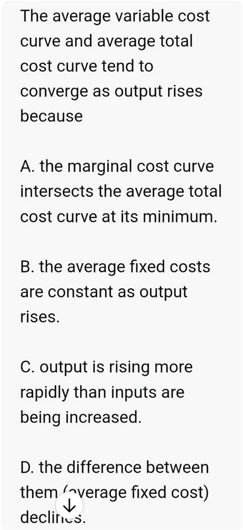 The Average Variable Cost Curve And Average StudyX
