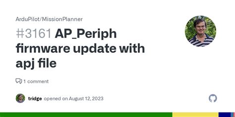 AP Periph Firmware Update With Apj File Issue 3161 ArduPilot