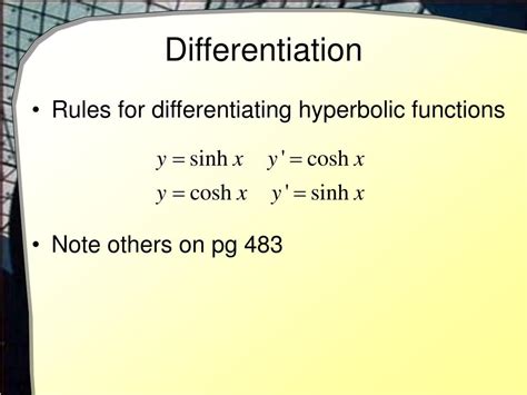 Ppt Hyperbolic And Inverse Hyperbolic Functions Powerpoint Presentation
